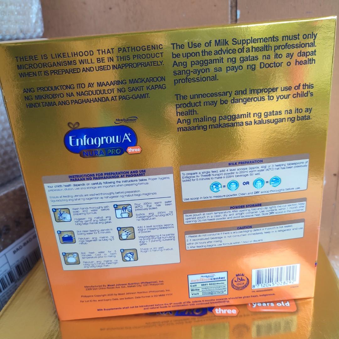 Enfagrow Nura Pro A+ 1-3years old 3.6Kilo, Babies & Kids, Nursing ...