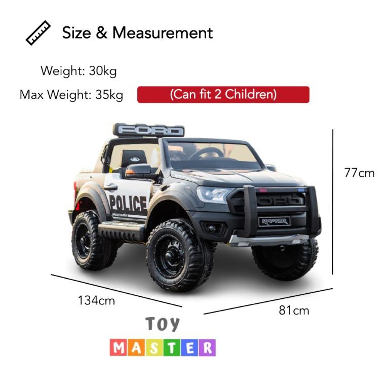 Ford Raptor F150 Police Children / Kids Electric Ride On off road Sport ...