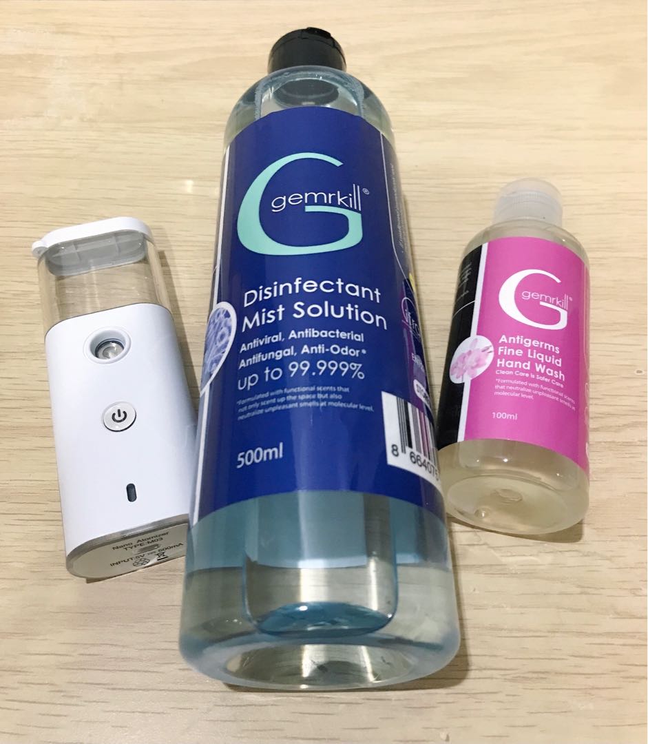 Gemrkill germkill mini nano mist device disinfectant mist solution ...