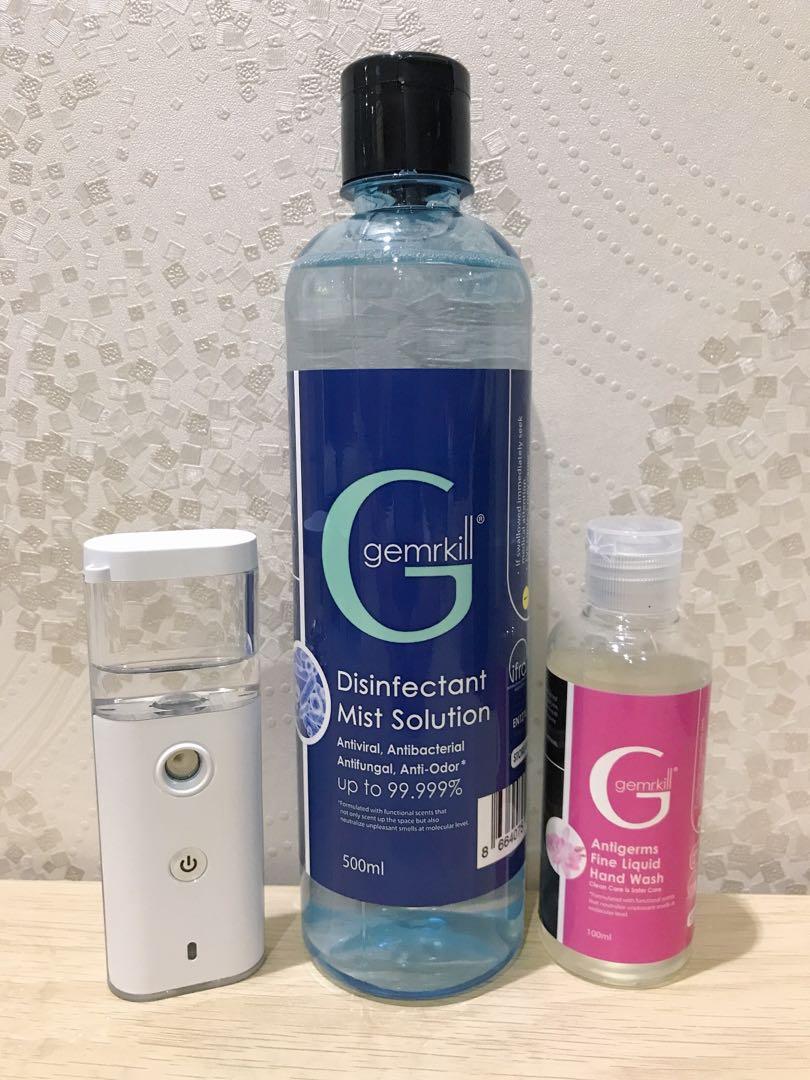 Gemrkill germkill mini nano mist device disinfectant mist solution ...