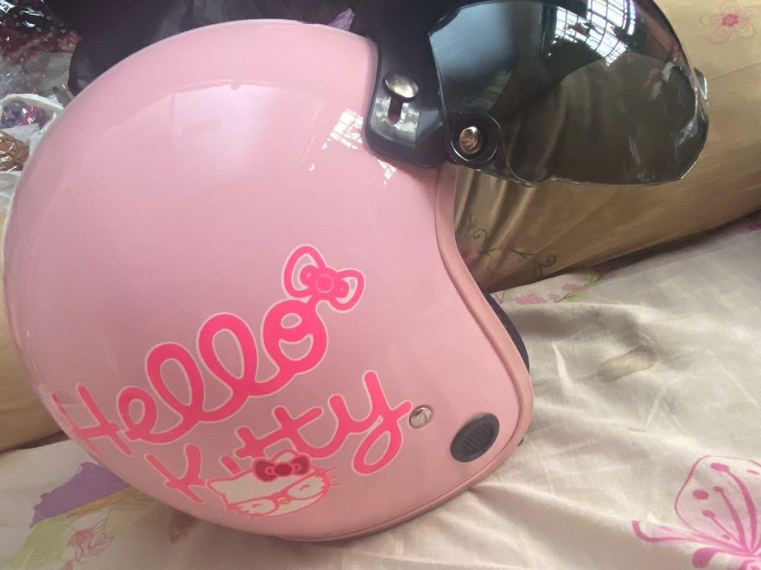 Hello Kitty Adult Helmet, Motorcycles, Motorcycle Accessories on Carousell
