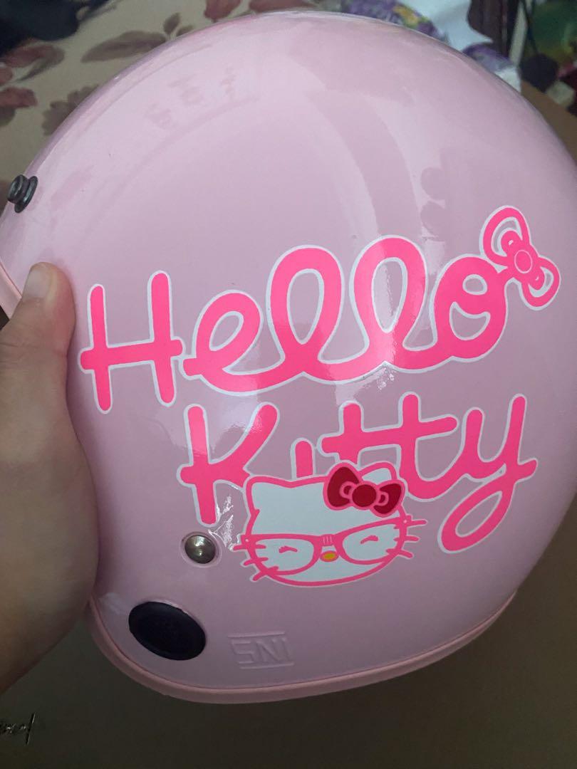 Hello Kitty Adult Helmet, Motorcycles, Motorcycle Accessories on Carousell