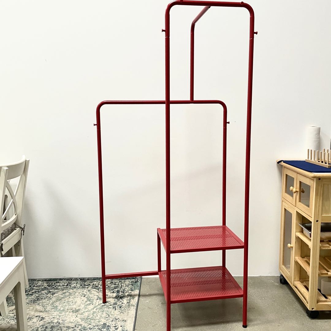 IKEA Nikkeby Clothes Rack in Red, Furniture & Home Living, Furniture, Shelves, Cabinets & Racks ...
