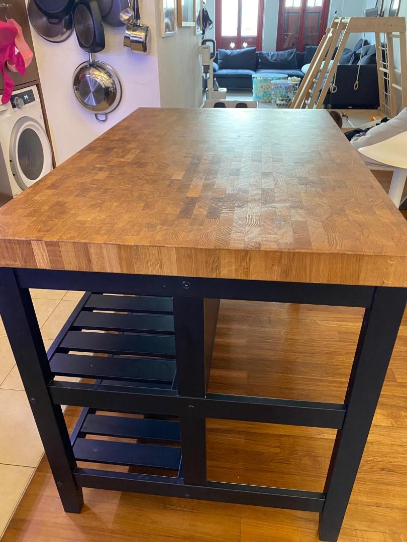 Ikea VADHOLMA kitchen island bar top, Furniture & Home Living ...