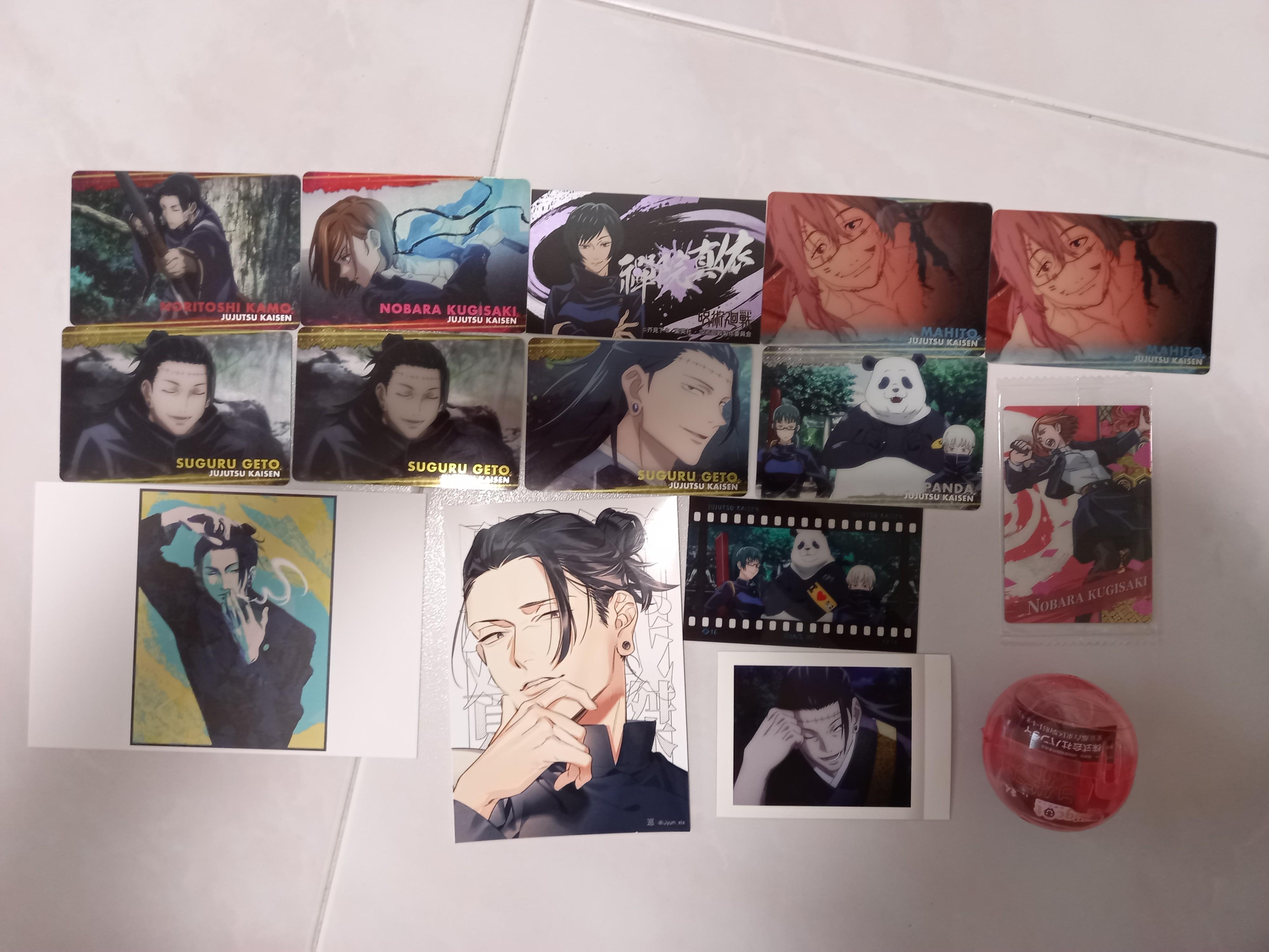 Jjk jujutsu kaisen metal cards postcards stickers nobara hugcot geto ...