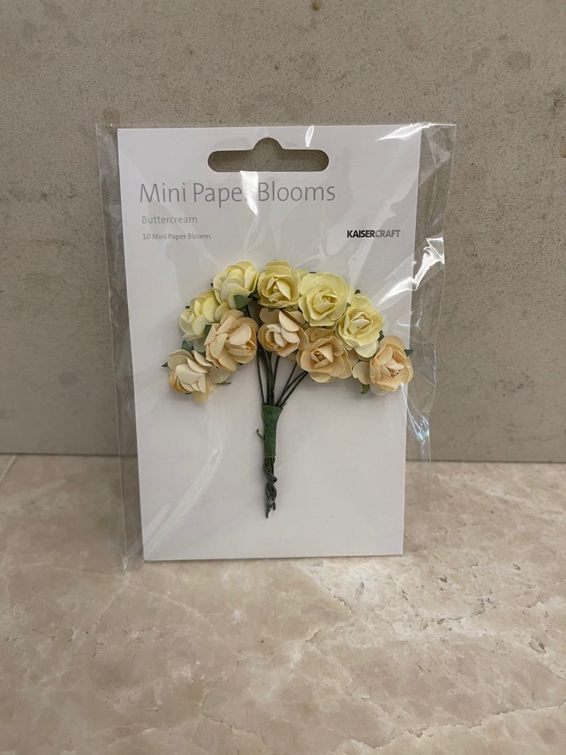 KaiserCraft 10 mini paper blooms, Hobbies & Toys, Stationery & Craft ...