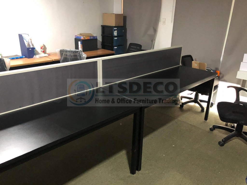 LONG LAMINATED TABLE OFFICE PARTITIONS, Furniture & Home Living, Office ...