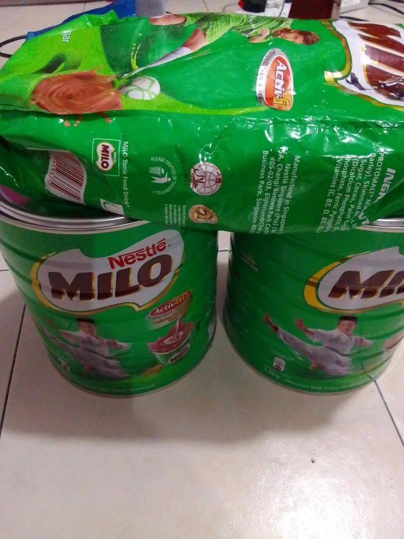 Milo tin and packet, Food & Drinks, Packaged & Instant Food on Carousell