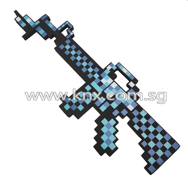 Minecraft Blue Diamond Foam Machine Gun, Everything Else on Carousell