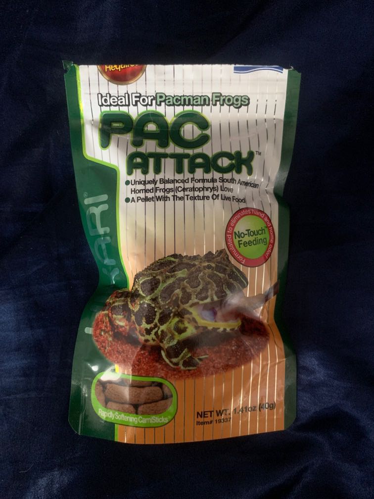 Pacman frog food pac attack, Pet Supplies, Pet Food on Carousell