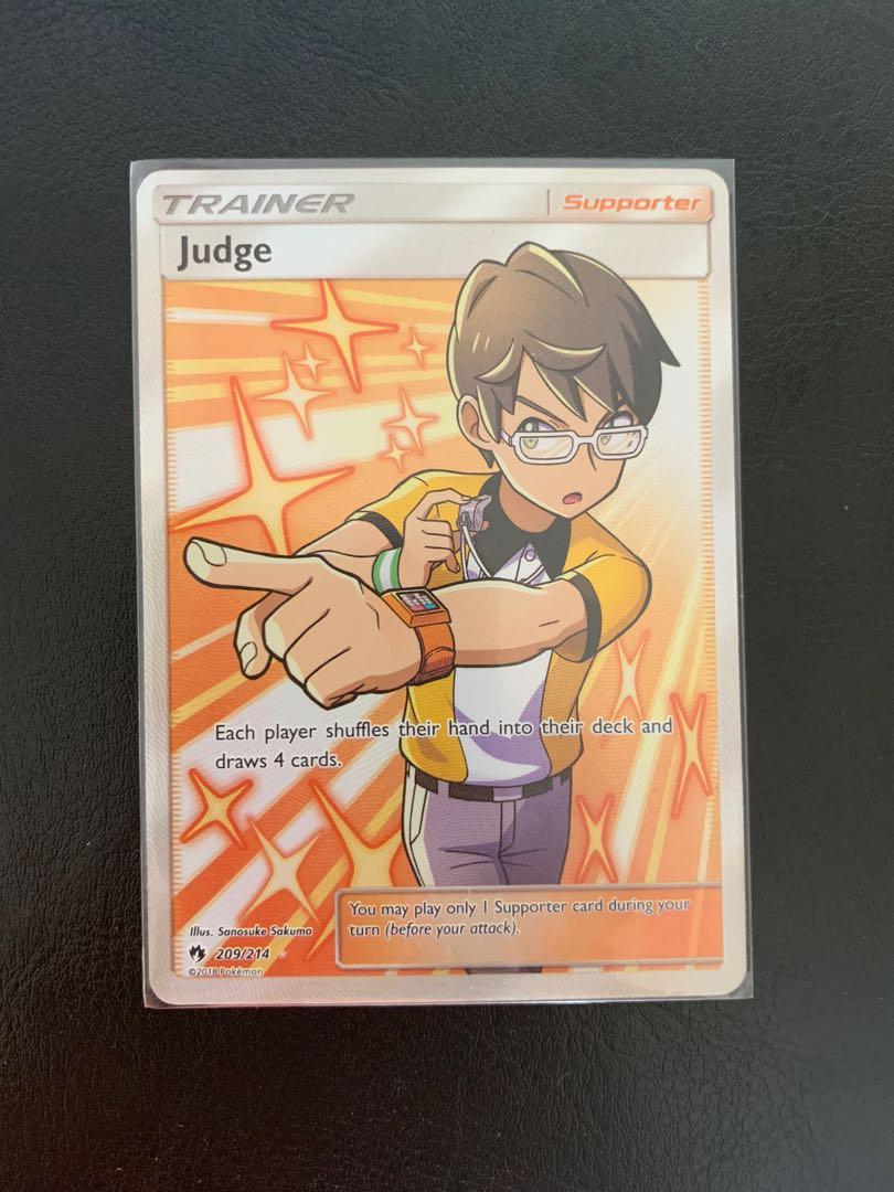 Pokémon TCG - Judge - 209/214 Full Art 寵物小精靈卡 美版, 興趣及遊戲, 收藏品及紀念品, 明星周邊 ...