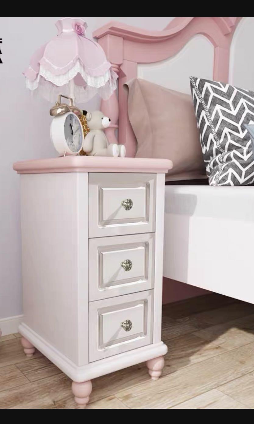 Princess Bedside Table (Solid wood), Furniture & Home Living, Furniture ...