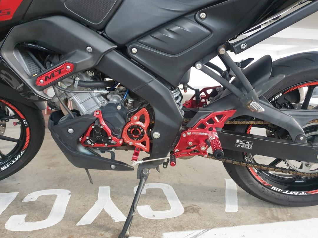 [R15 V3 MT15] Footrest For R15 V3 & MT15, Motorcycles, Motorcycle ...