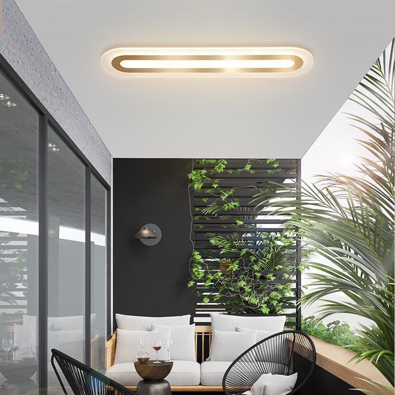 Rim in rim gold ceiling light, Furniture & Home Living, Lighting & Fans ...