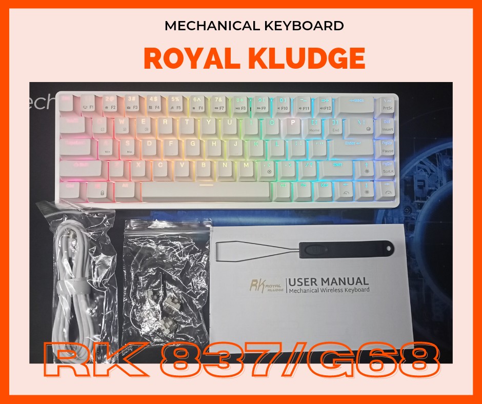 Royal Kludge RK 837 /RK G68 (2021 Version) RGB Hot Swappable, Computers ...