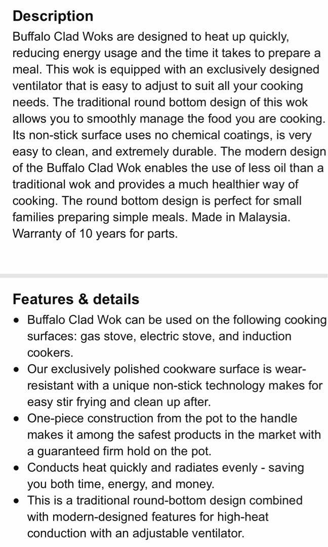 Song Cho Wok, Furniture & Home Living, Kitchenware & Tableware ...