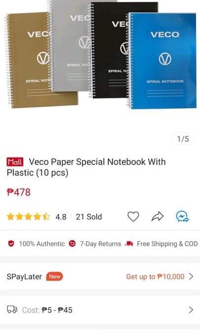 Veco spiral notebook 9pcs, Hobbies & Toys, Stationary & Craft ...