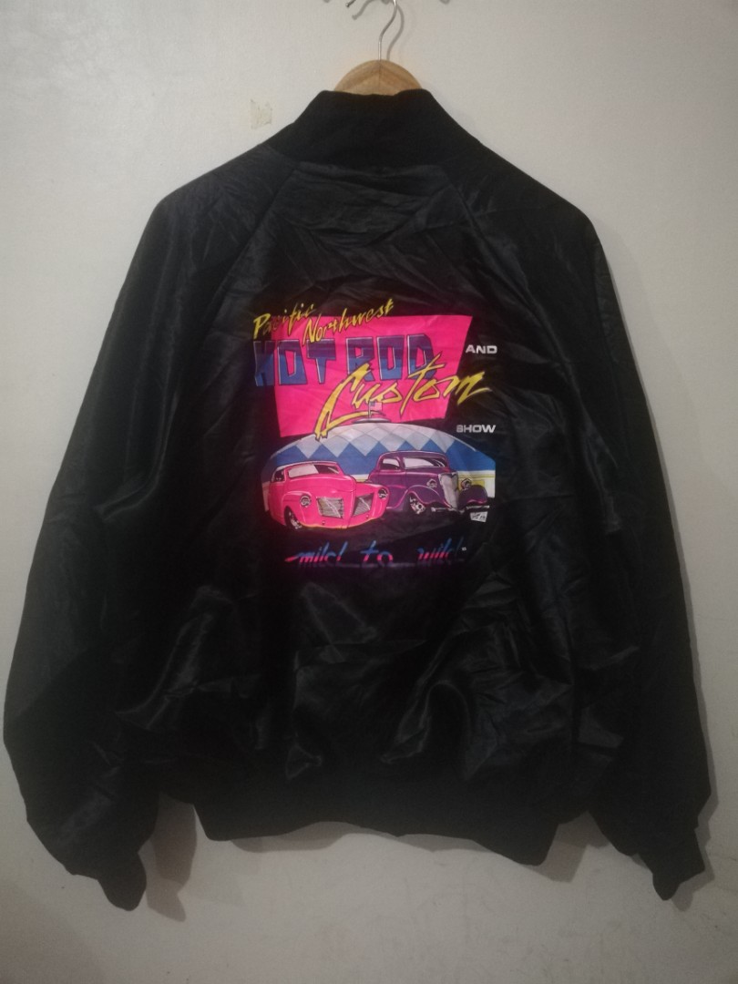 Vintage 1990 car design bomber jacket, Men's Fashion, Coats, Jackets ...