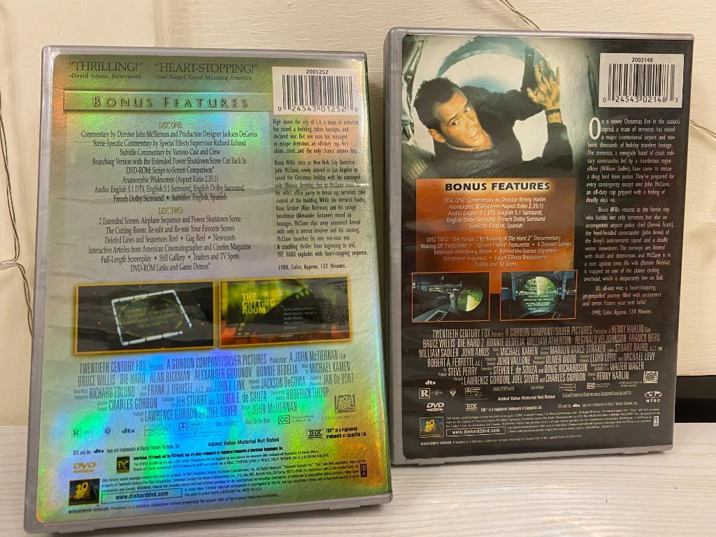 [絕版珍藏] Die Hard虎膽龍威系列。經典電影。收藏品。Five Star Collection DVD。Blu-ray。特別版 ...