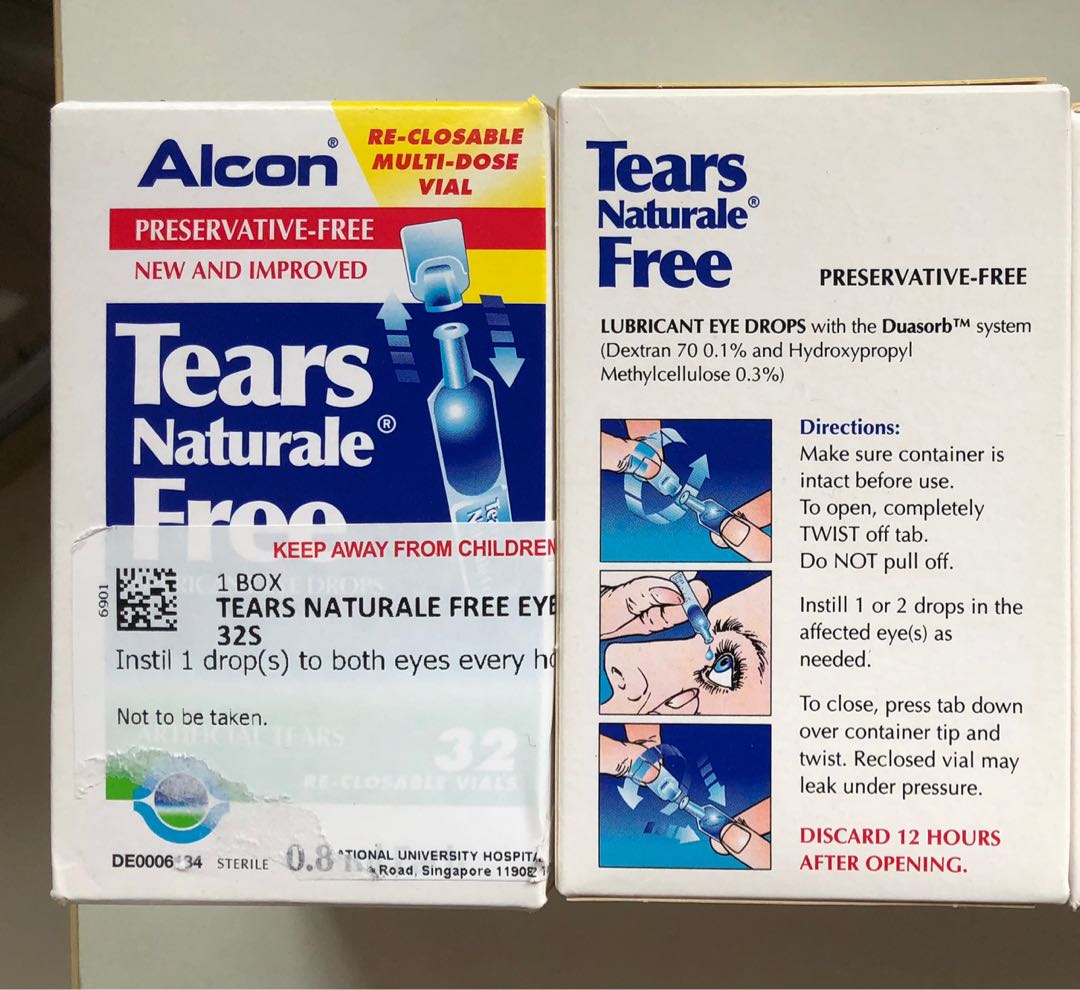 Alcon Tears Naturale Free eye drop, Health & Nutrition, Medical ...
