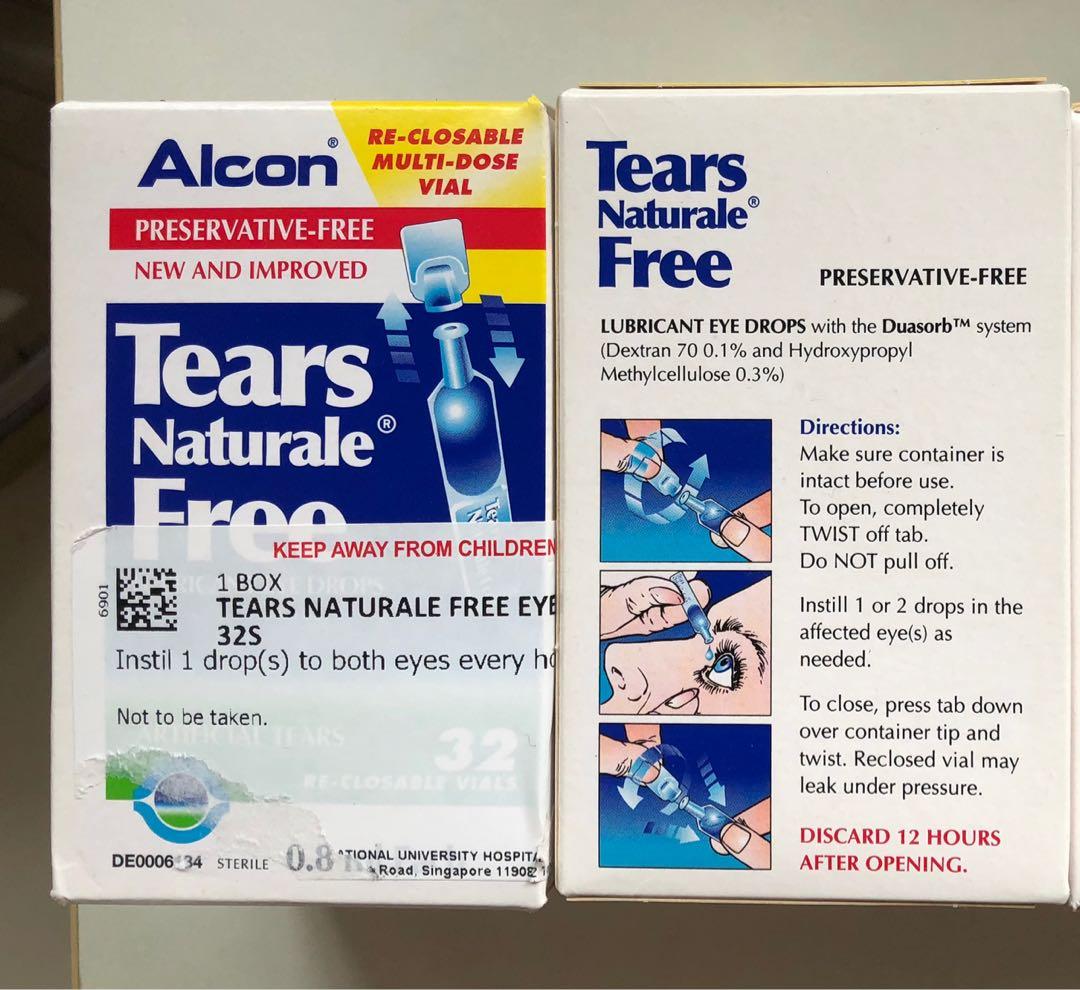 Alcon Tears Naturale Free eye drop, Health & Nutrition, Medical ...
