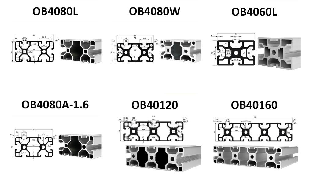 Aluminum Extrusion Extruded Aluminum 2020 2040 2060 2080 3030 3060 3090 ...