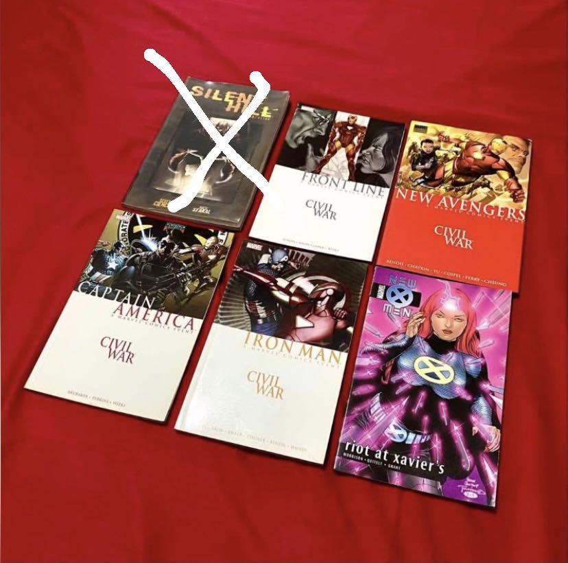 Assorted Graphic Novel Bundle (Marvel Comics, Iron Man, Captain America ...