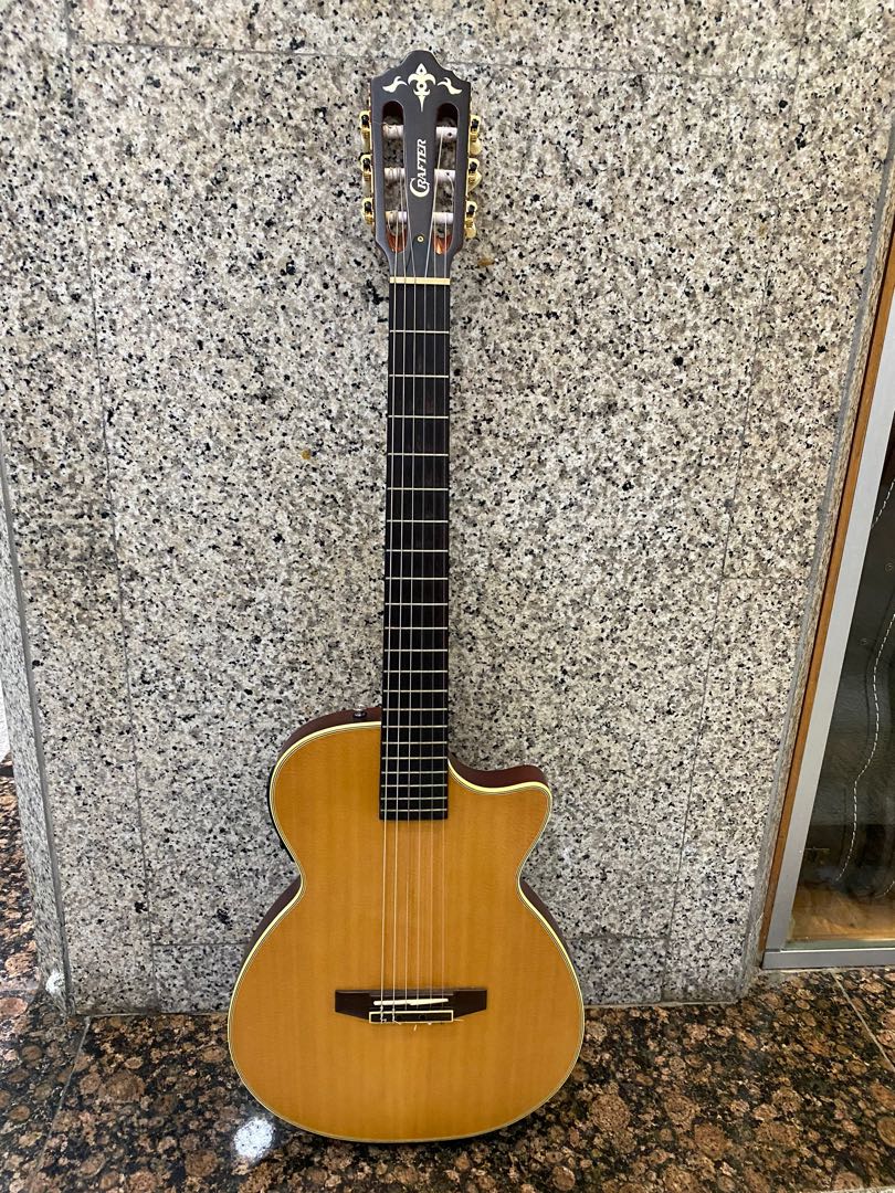 Crafter CT-125C/N Semi Acoustic Nylon String Guitar, Hobbies & Toys ...