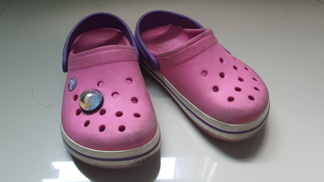 Crocs j1 pink, Babies & Kids, Babies & Kids Fashion on Carousell