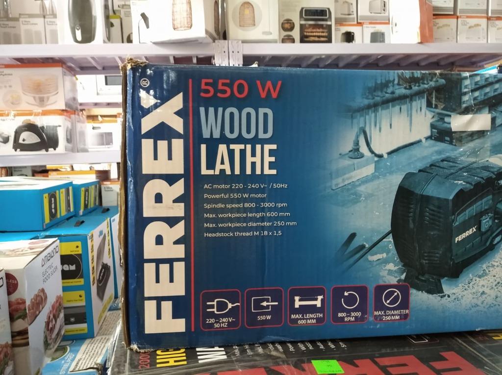 Ferrex Wood Lathe 550W, Commercial & Industrial, Construction Tools ...