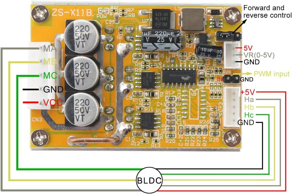 FREE Delivery DROK® DC 5~36V 15A Brushless Motor Controller 3-phase ...