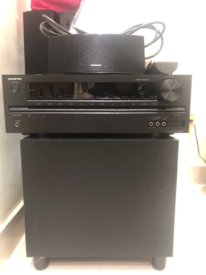 FREE speakers and subwoofer. Selling Onkyo receiver HT-R393., TV & Home ...