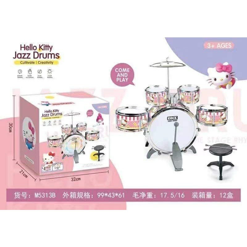 HELLO KITTY JAZZ DRUMS SET🥁🎶💕, Hobbies & Toys, Toys & Games on Carousell