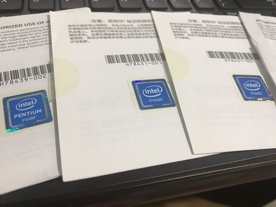 Intel processor stickers, Computers & Tech, Parts & Accessories ...