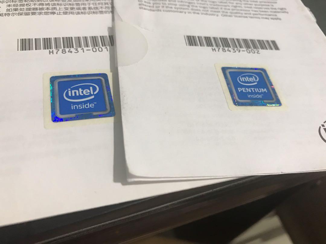 Intel processor stickers, Computers & Tech, Parts & Accessories ...