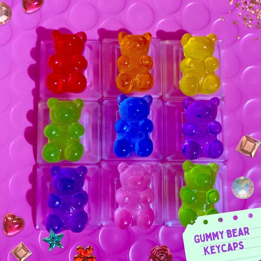 Kawaii Gummy Bear Artisan Keycap for Mechanical Keyboard, Computers ...