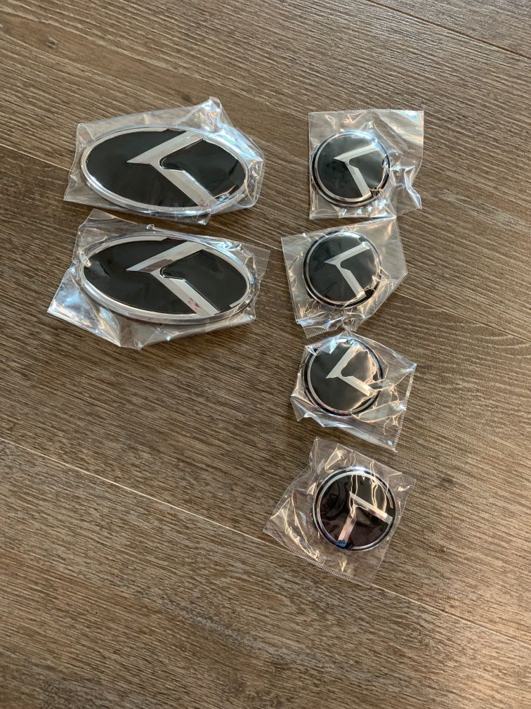 Kia logo badge sticker chrome wheel front grille back boot, Car ...