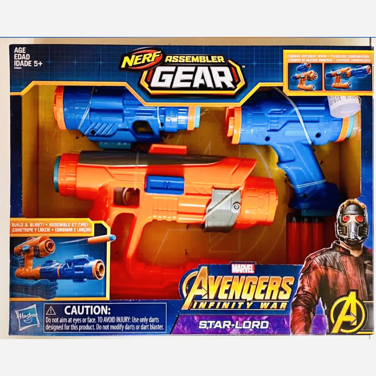 MISB Authentic Nerf Assembler Gear Star-Lord Blaster Gun Marvel ...