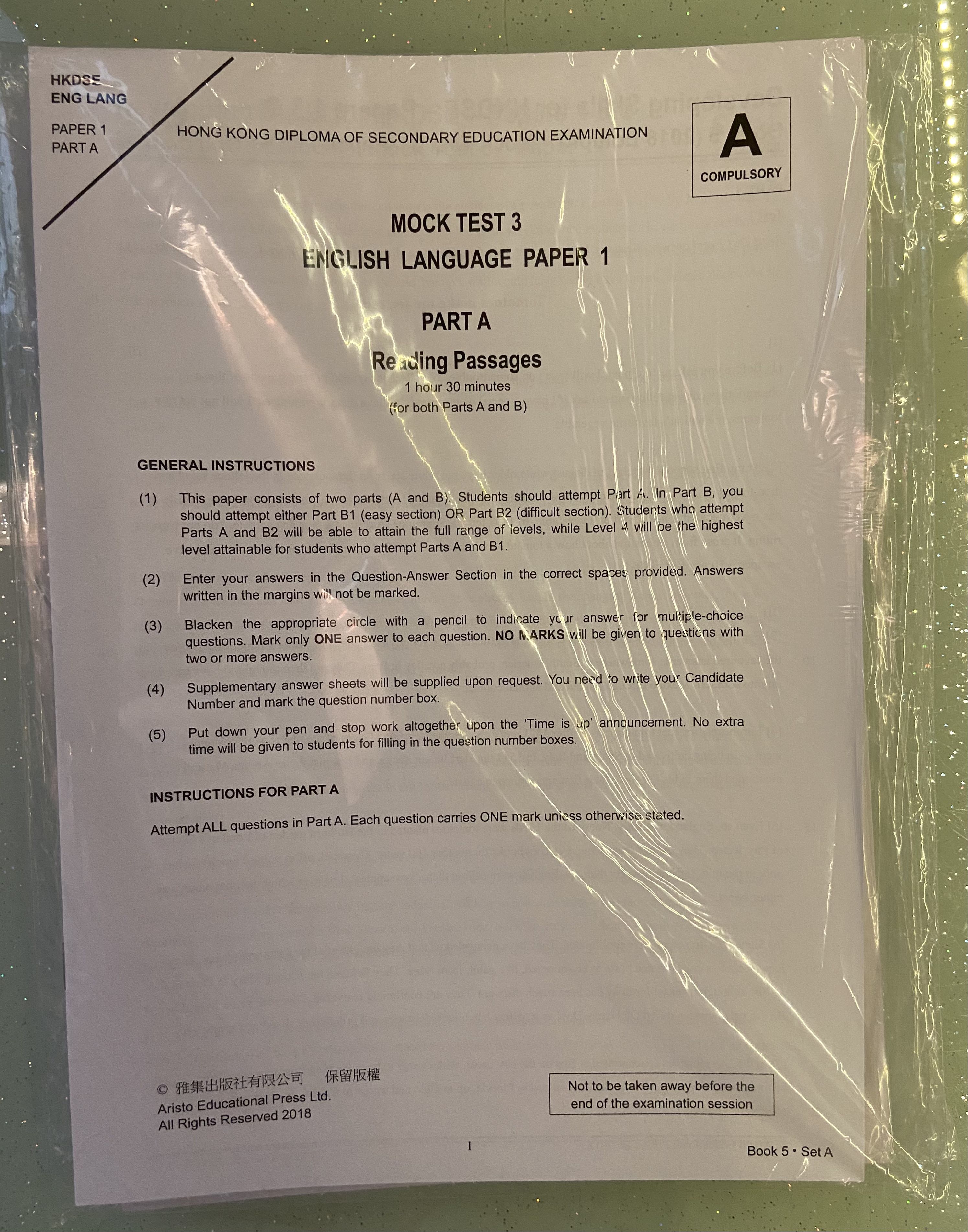 Mock text reading and writing(paper1&2) on Carousell