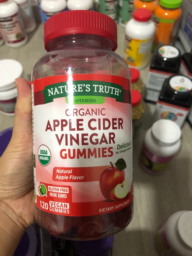 Natures Truth Usda Organic Apple Cider Vinegar 500 Mg 120 Gummies