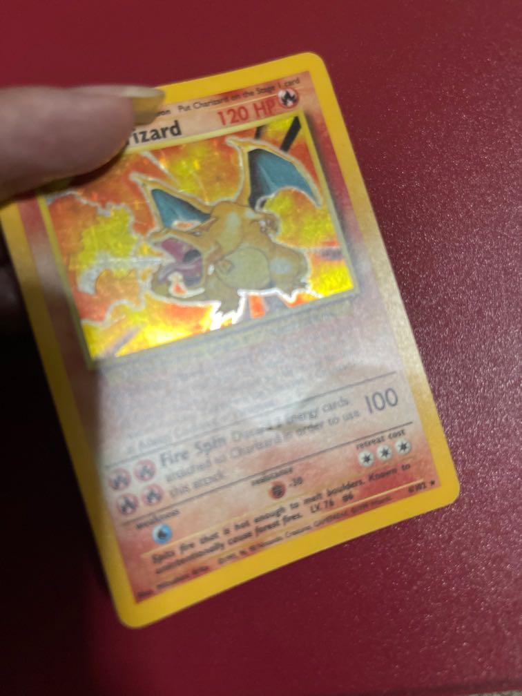 Pokemon Card dent Charizard, Hobbies & Toys, Toys & Games on Carousell