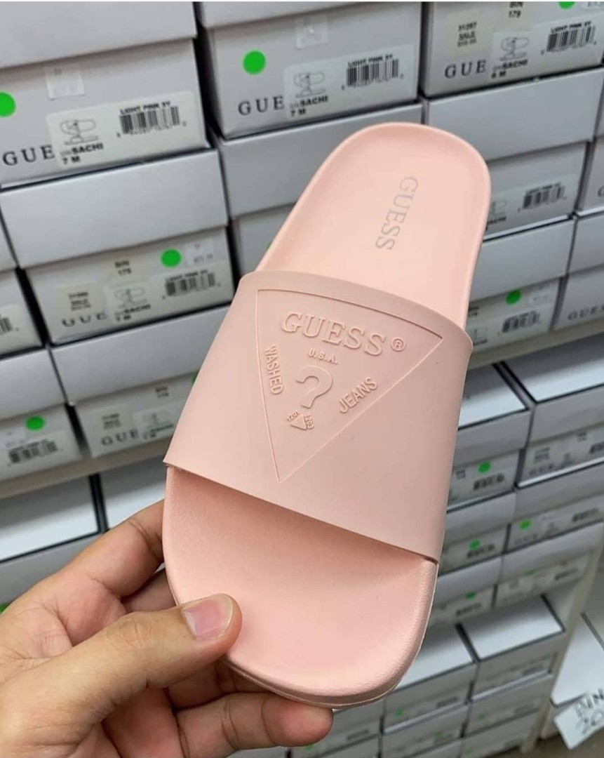 PRE-ORDER: GUESS SLIDES, Women's Fashion, Footwear, Flats & Sandals on ...