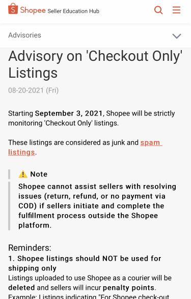 PSA: ORDER FORM, Announcements on Carousell