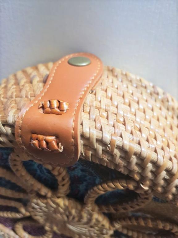 ROUND NATIVE RATTAN BAG, Women's Fashion, Bags & Wallets, Shoulder Bags ...