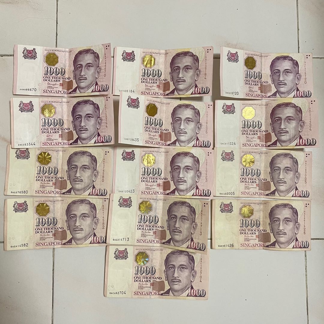 SGD $1000 note, Hobbies & Toys, Memorabilia & Collectibles, Currency on ...