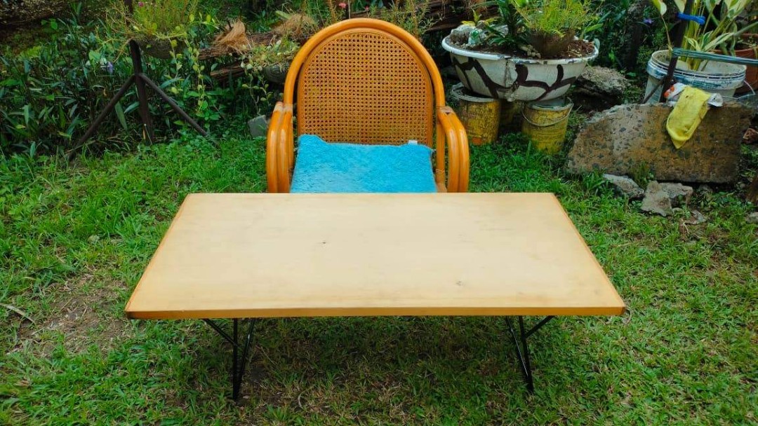 Swivel rattan and center table, Furniture & Home Living, Furniture ...