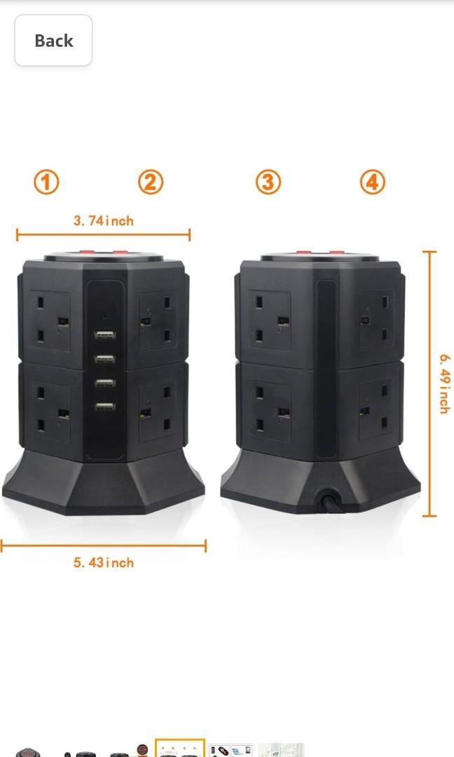 Vertical power Socket, TV & Home Appliances, Electrical, Adaptors ...