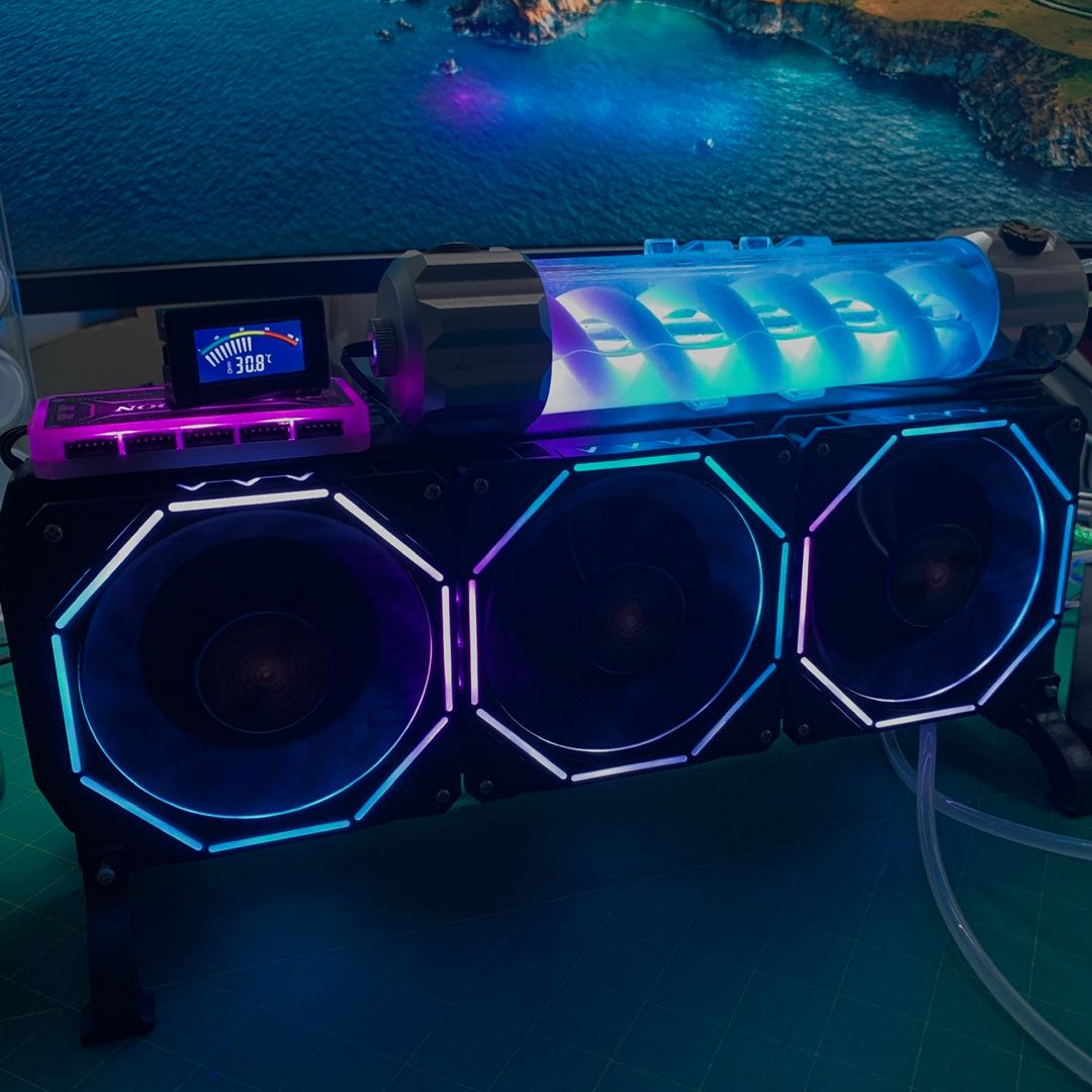 Water cooler with RGB light & remote, Computers & Tech, Parts ...