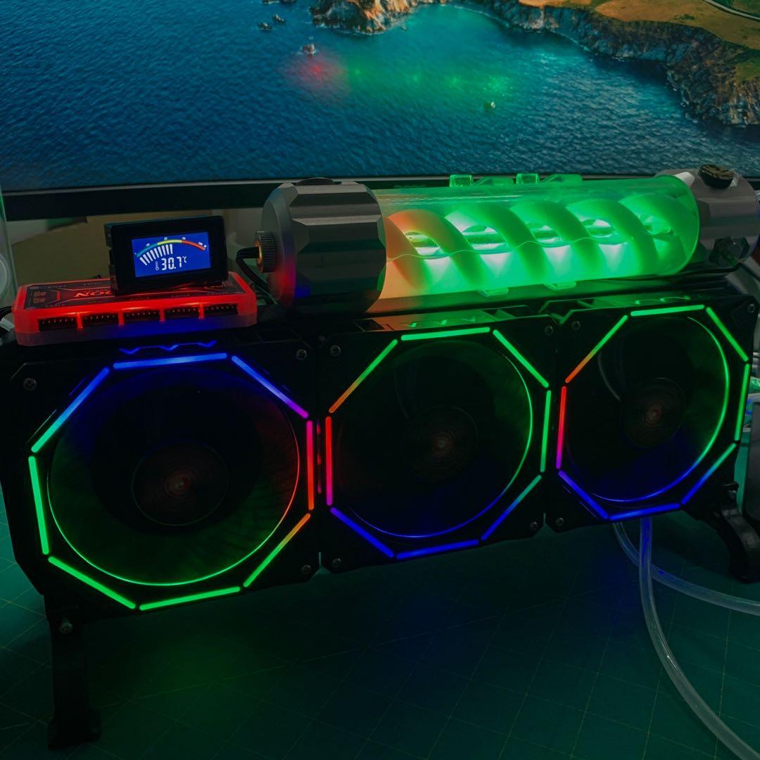 Water cooler with RGB light & remote, Computers & Tech, Parts ...