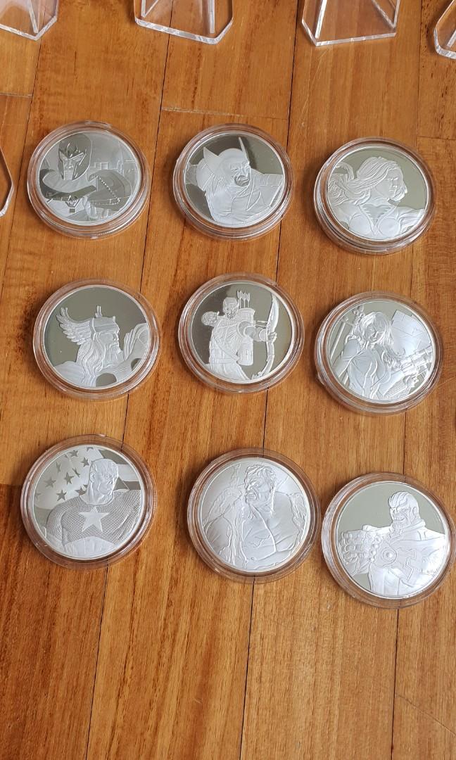 XM Studios coins (Magneto Wolverine Jane Phoenix Thor Hawkeye Black ...
